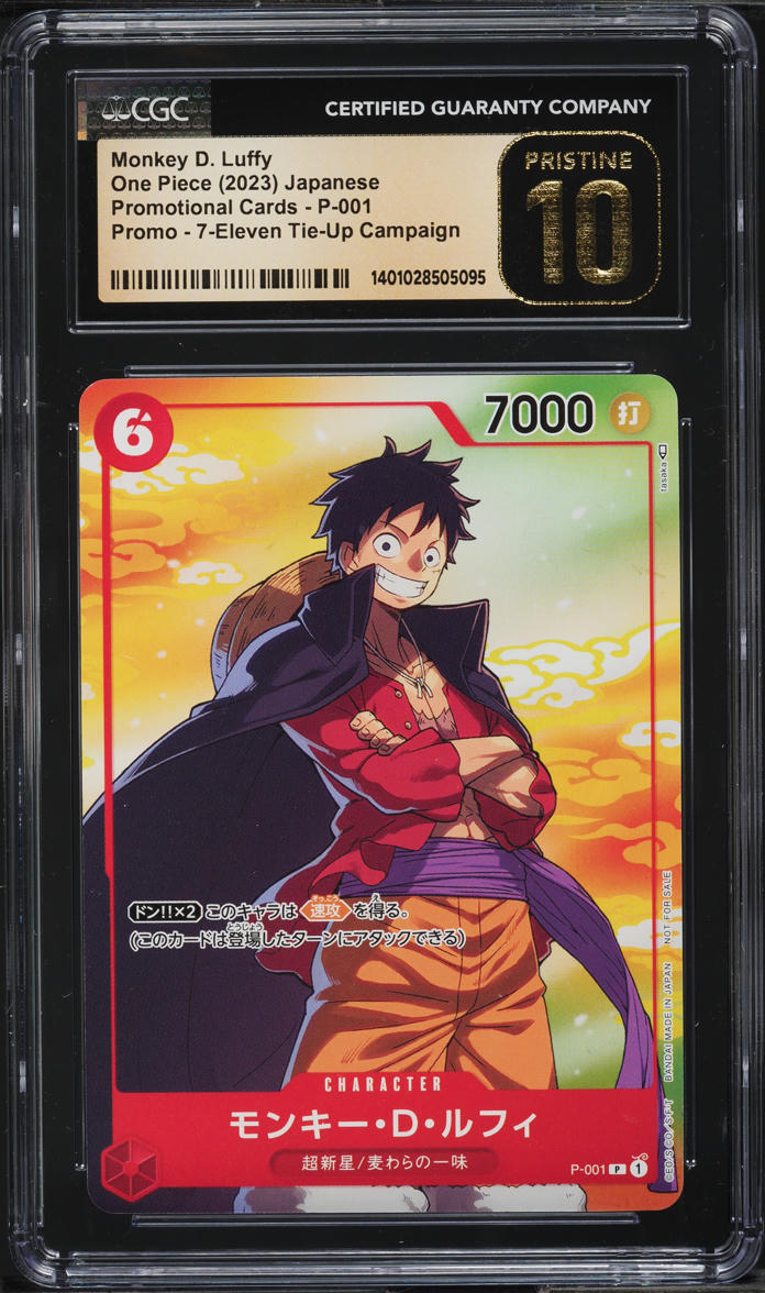 2023 One Piece Japanese 7-11 Campaign Promo Monkey D. Luffy CGC 10 PRISTINE on Fanatics Collect