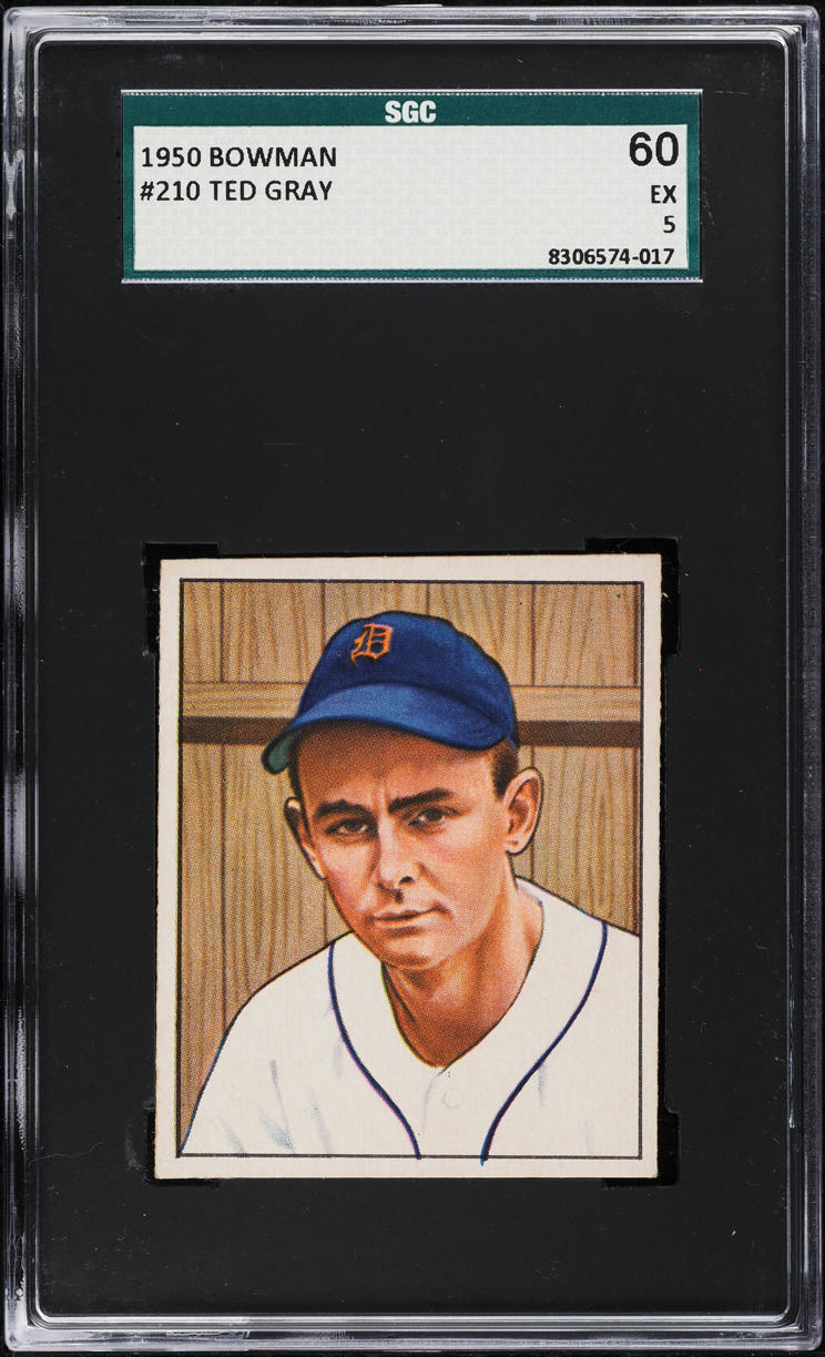 1950 Bowman Ted Gray #210 SGC 5 EX on Fanatics Collect