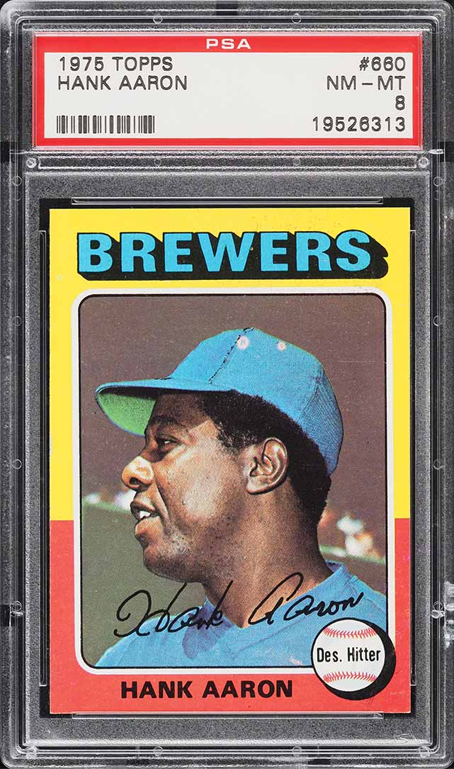 1975 Topps Hank Aaron #660 PSA 8 NM-MT on Fanatics Collect