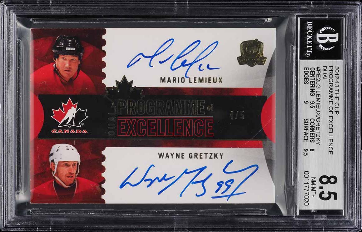 2012 The Cup Programme Of Excellence Mario Lemieux Wayne Gretzky AUTO ...