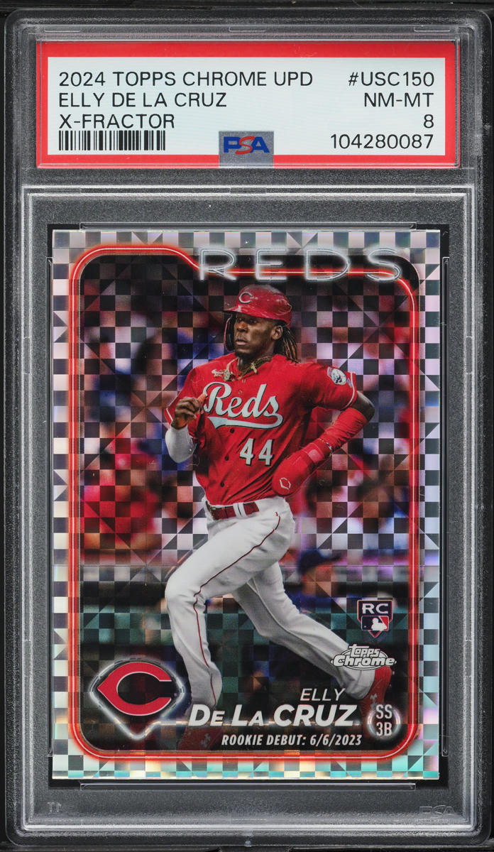 2024 Topps Chrome Update Xfractor Elly De La Cruz ROOKIE #USC150 PSA 8 ...