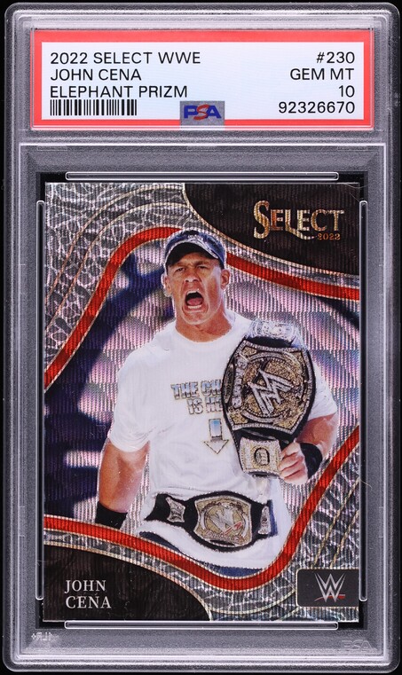 2022 Select WWE Ringside Elephant Prizm John Cena #230 PSA 10 GEM MINT ...