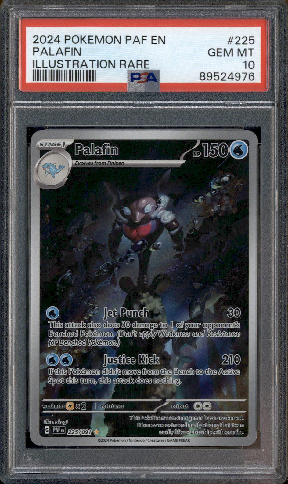 2024 Pokemon Paf EN Illustration Rare #225 Palafin PSA 10 on Fanatics ...