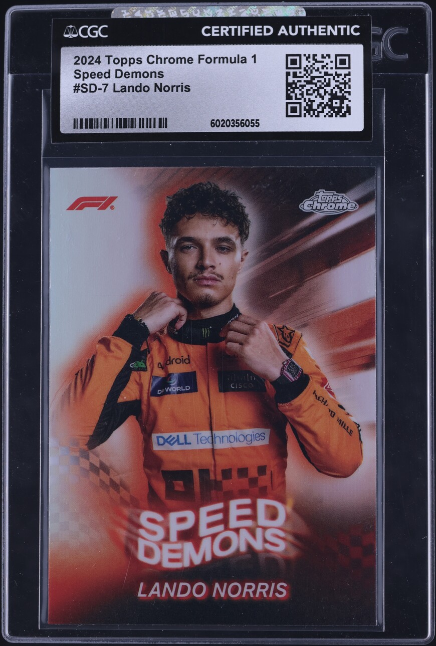 2024 Topps Chrome Formula 1 F1 Speed Demons Lando Norris #SD-7 CGC AUTH ...