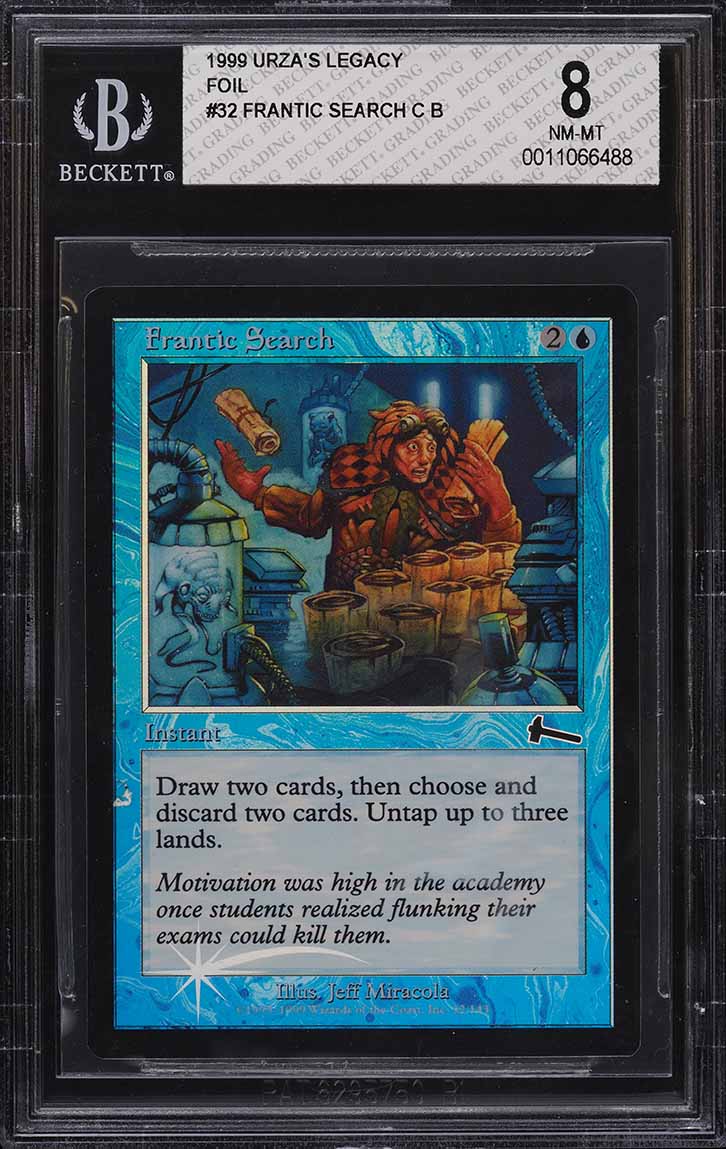 1999 Magic The Gathering MTG Urza's Legacy Foil Frantic Search C B #32 ...