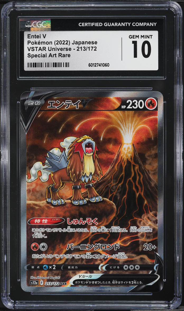 2022 Pokemon Japanese SWSH VSTAR Universe Alt Art Entei V #213 CGC 10 ...