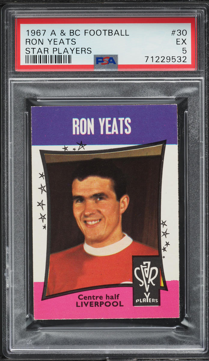 1967 A & BC Football Ron Yeats STAR PLAYERS #30 PSA 5 EX on Fanatics ...
