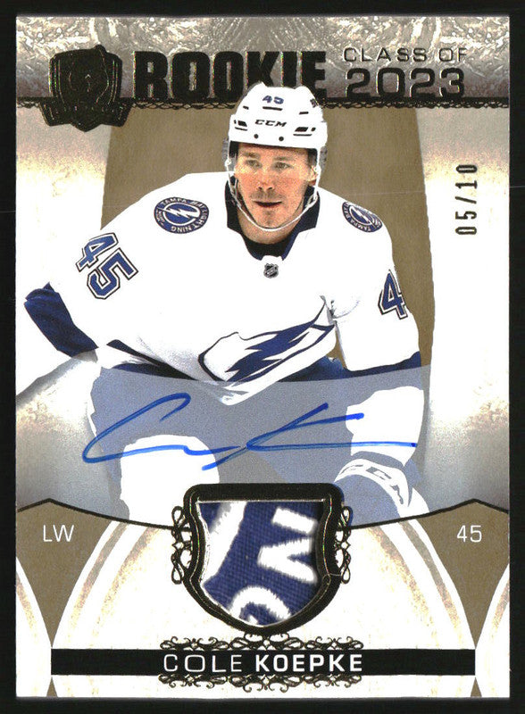 2022-23 The Cup Rookie Class of 2023 Patch Auto Gold Cole Koepke /10 on ...