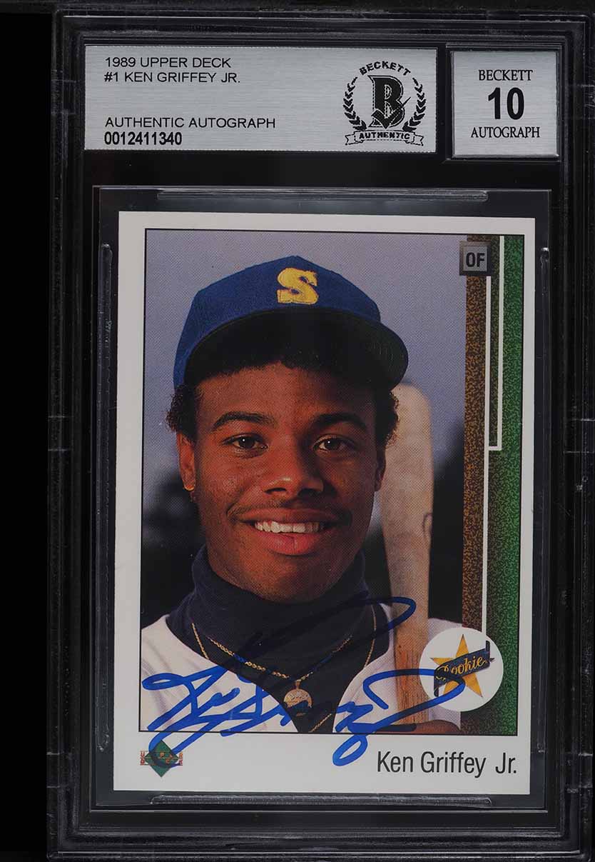 1989 Upper Deck Ken Griffey Jr. ROOKIE AUTO #1 BGS AUTH on Fanatics Collect