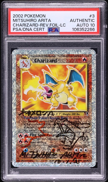2002 Pokemon Legendary Coll. Reverse Holo Charizard Mitsuhiro Arita ...