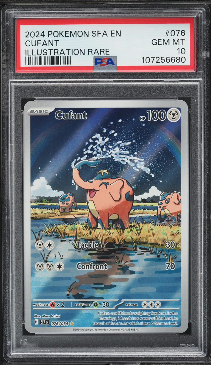 2024 Pokemon Scarlet & Violet Shrouded Fable IR Cufant #076 PSA 10 GEM ...