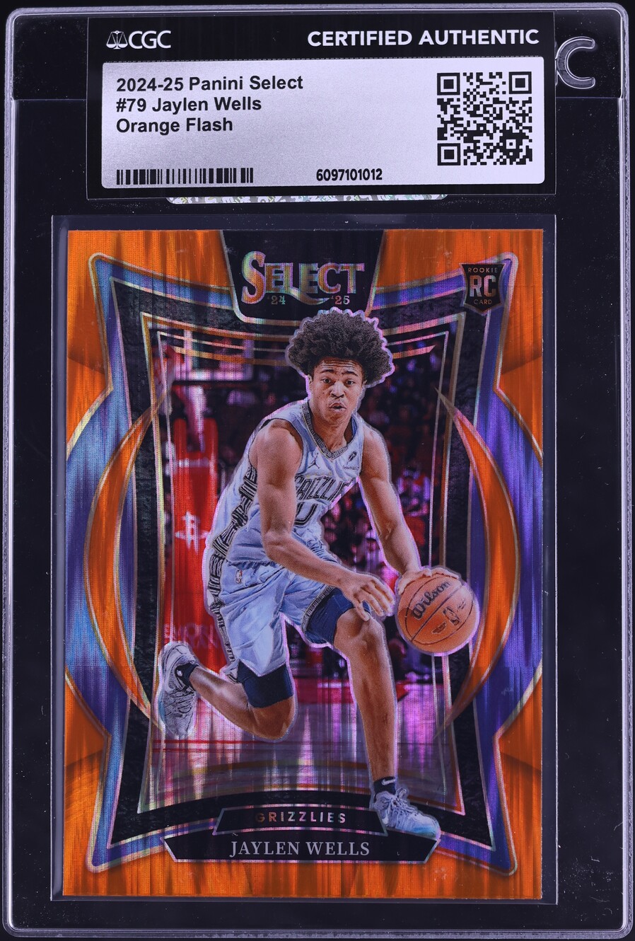 2024 Select Concourse Orange Flash Jaylen Wells ROOKIE #79 CGC AUTH on ...