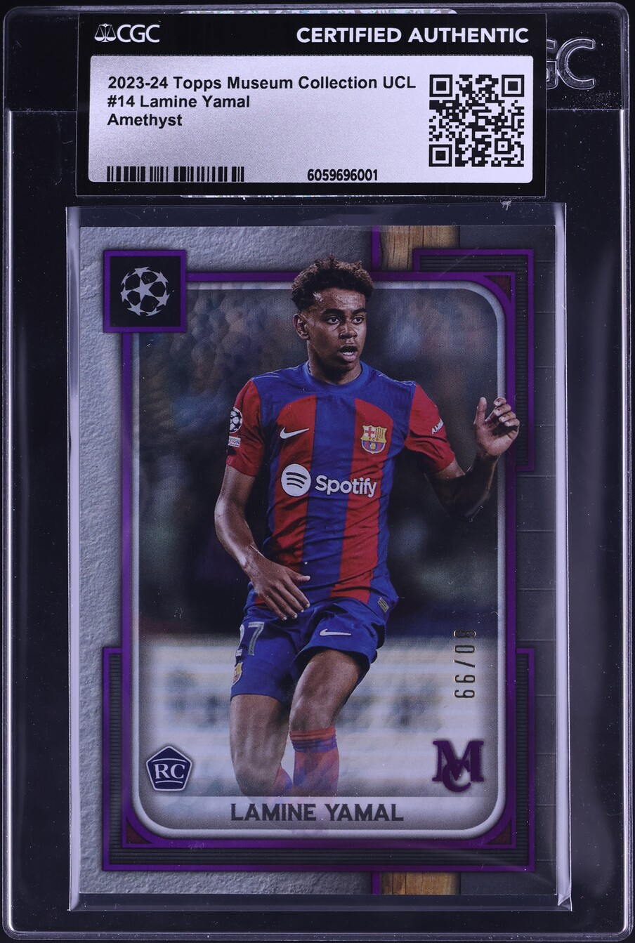 2023 Topps Museum Collection UCL Amethyst Lamine Yamal ROOKIE /99 #14 ...