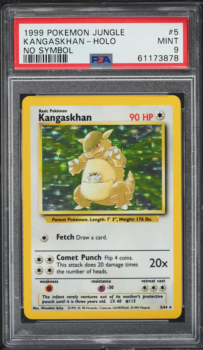 1999 Pokemon Jungle No Set Symbol Holo Kangaskhan #5 PSA 9 MINT on ...