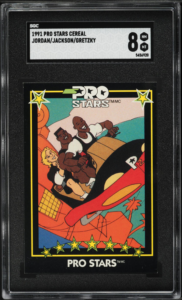 1991 Pro Stars Cereal Michael Jordan Bo Jackson Wayne Gretzky SGC 8 NM ...