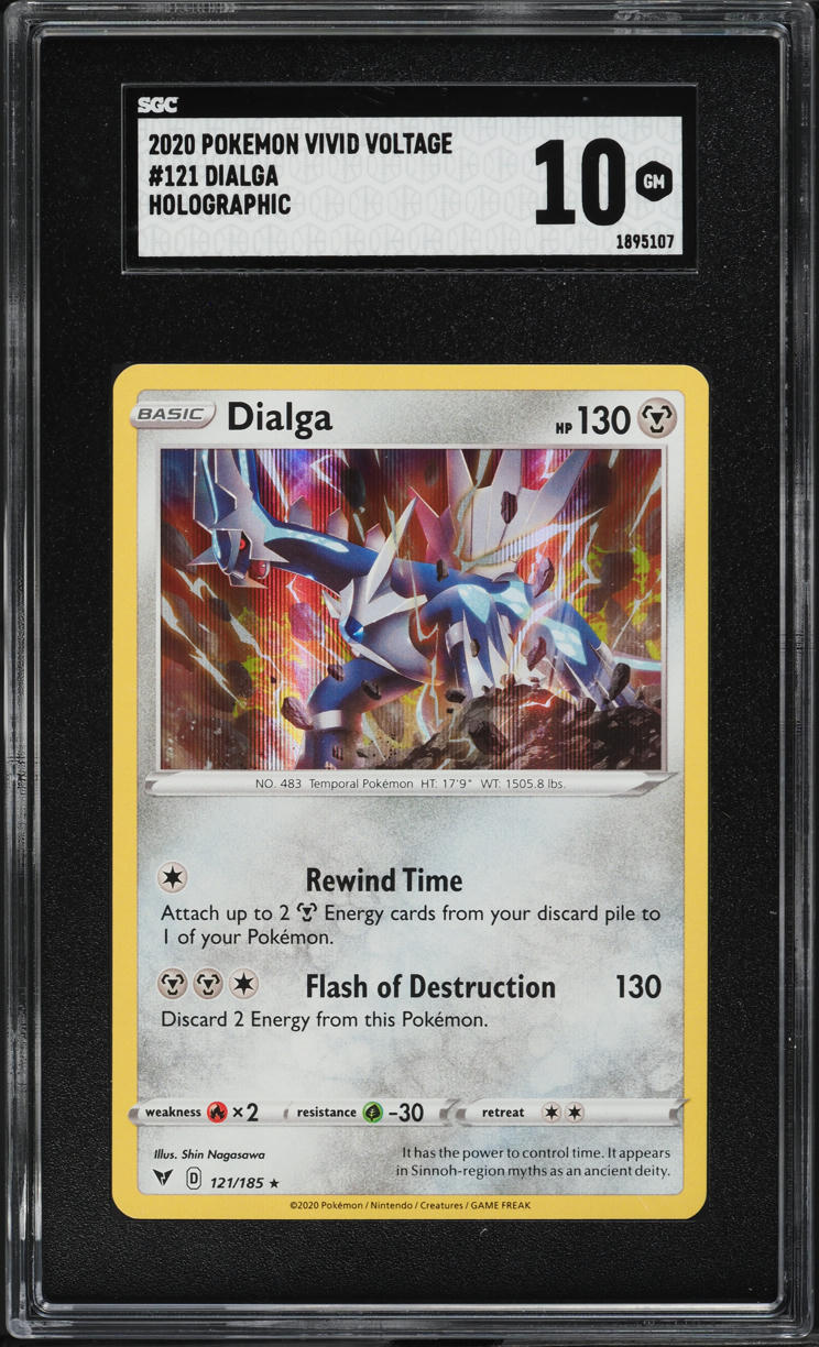 2020 Pokemon Vivid Voltage Holographic Dialga #121 SGC 10 GEM MINT on ...