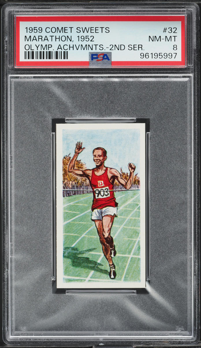 1959 Comet Sweets Olympic Achievements 2nd Series Emil Zatopek #32 PSA ...