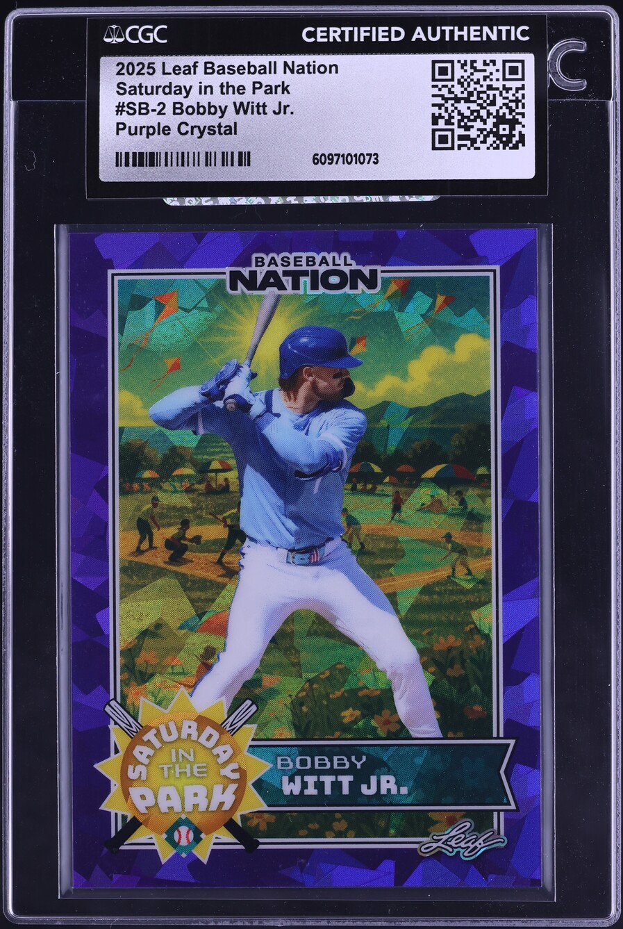 2025 Leaf Baseball Nation Saturday in the Park Purple Crystal Bobby ...