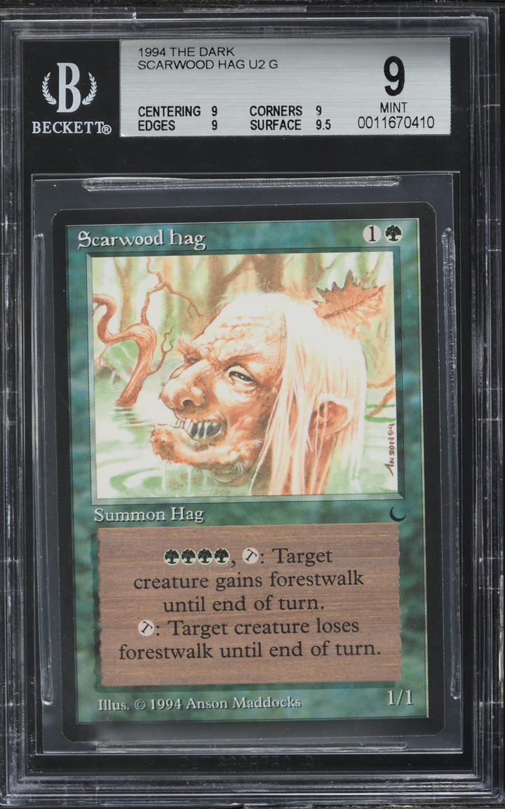 1994 Magic The Gathering MTG The Dark Scarwood Hag BGS 9 MINT on ...