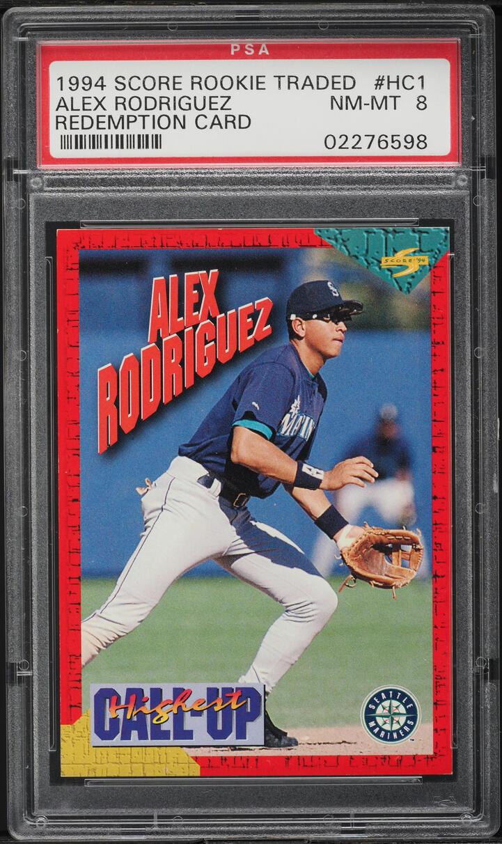 1994 Score Traded Redemption Alex Rodriguez ROOKIE #HC1 PSA 8 NM-MT on ...