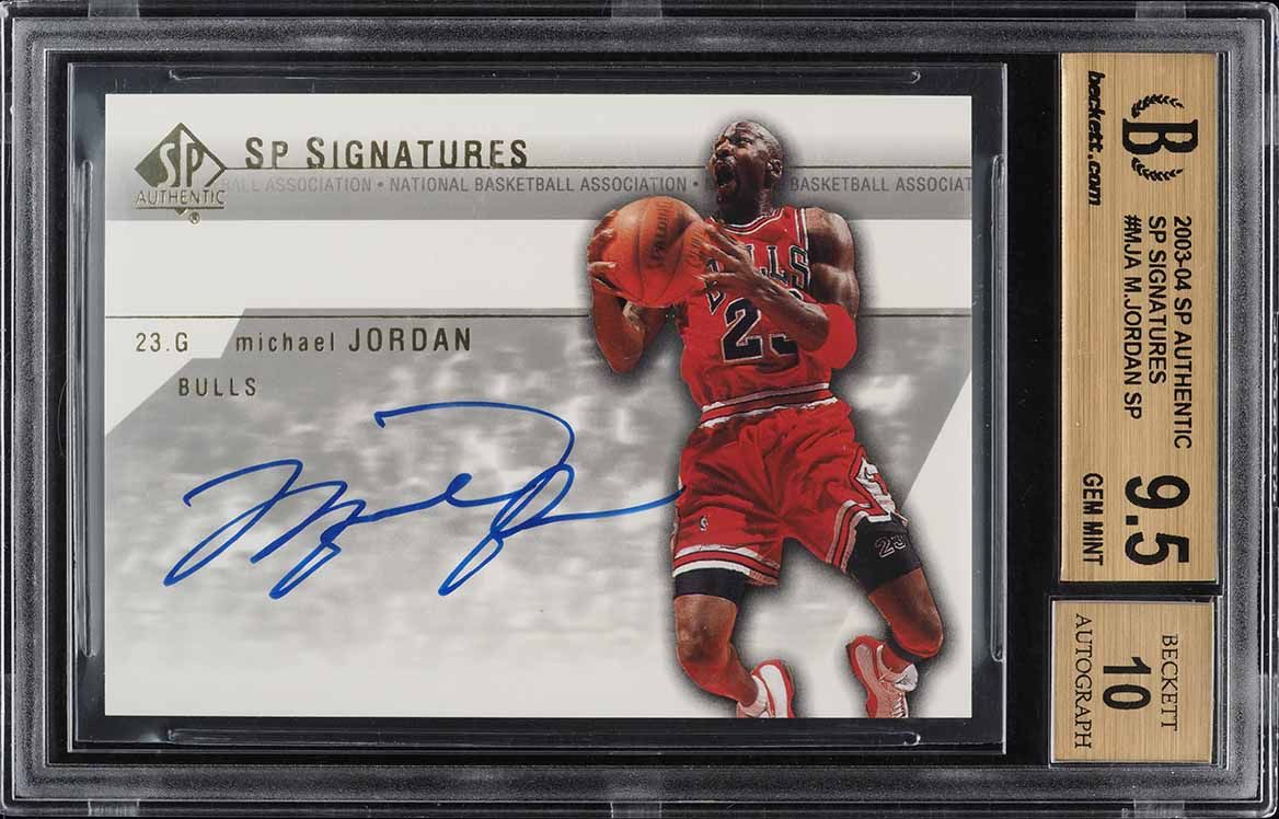 2003 SP Authentic Signatures Michael Jordan AUTO #MJ-A BGS 9.5 GEM MINT ...