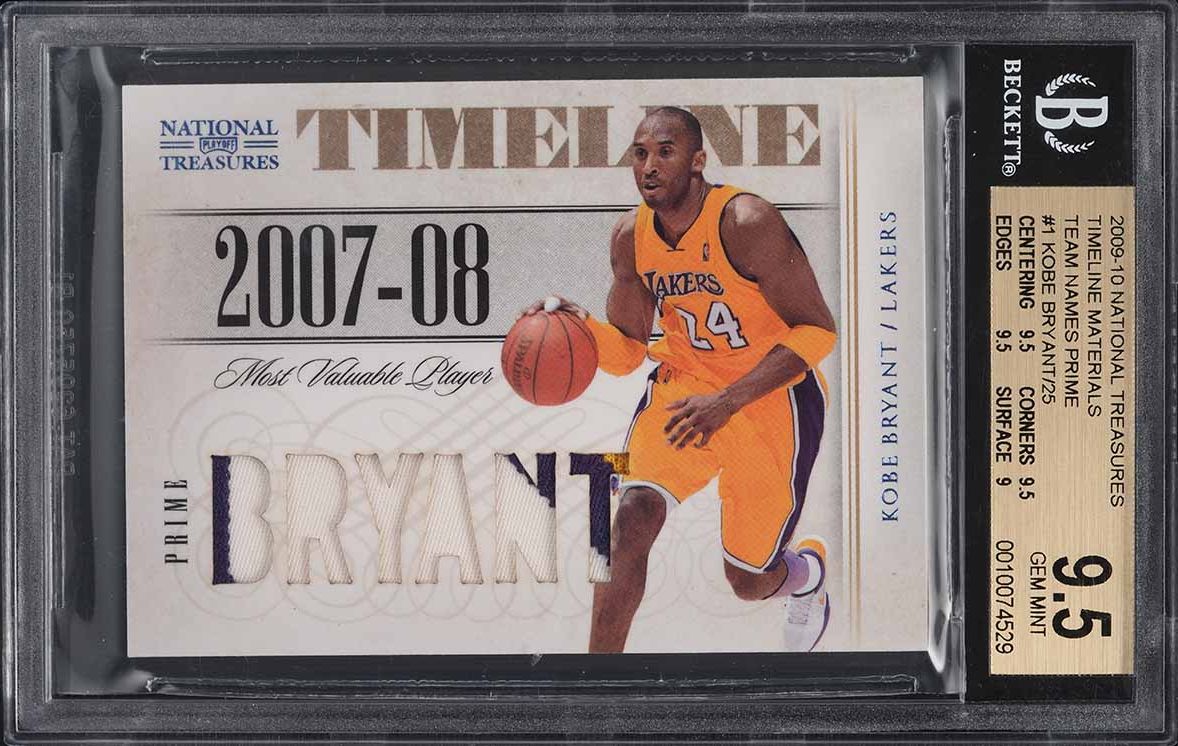 2009 National Treasures Timeline Custom Names Kobe Bryant PATCH /25 BGS ...