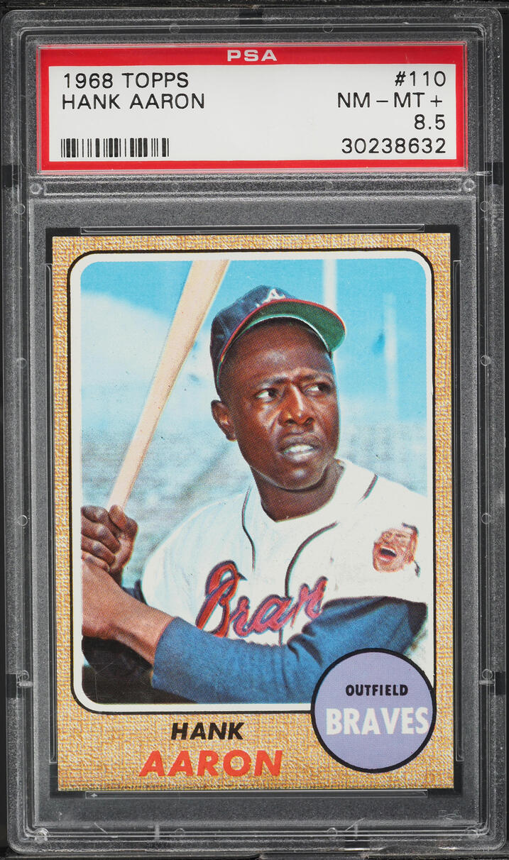 1968 Topps Hank Aaron #110 PSA 8.5 NM-MT+ on Fanatics Collect