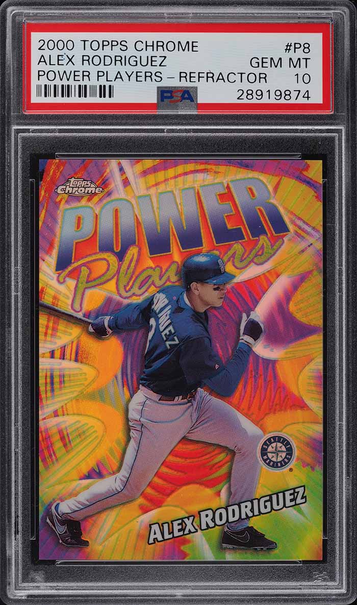 2000 Topps Chrome Power Players Refractor Alex Rodriguez #P8 PSA 10 GEM ...