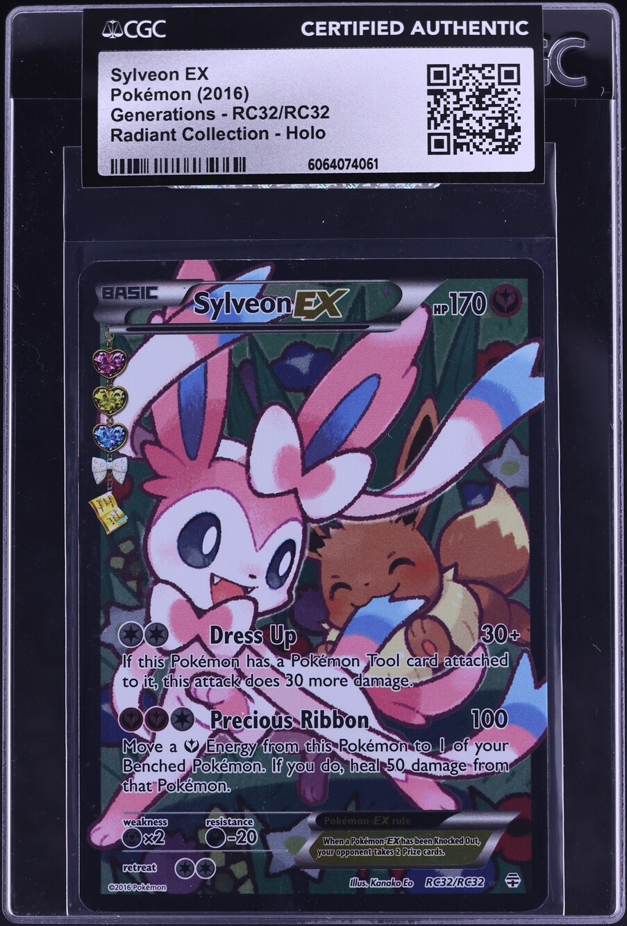 2016 Pokemon XY Generations Radiant Collection Sylveon EX #RC32 CGC ...
