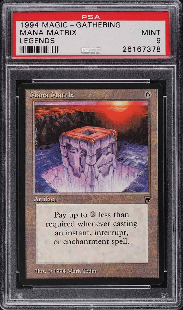 1994 Magic The Gathering MTG Legends Mana Matrix R A PSA 9 MINT on ...