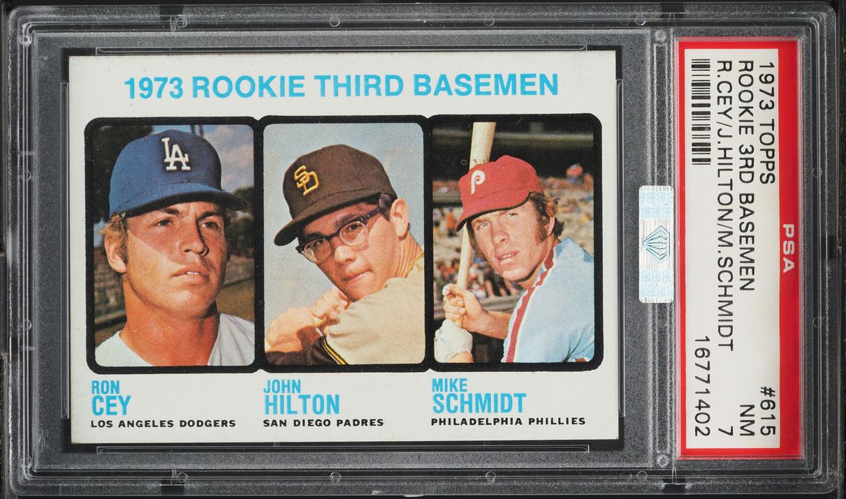 1973 Topps Mike Schmidt ROOKIE #615 MBA PSA 7 NRMT on Fanatics Collect