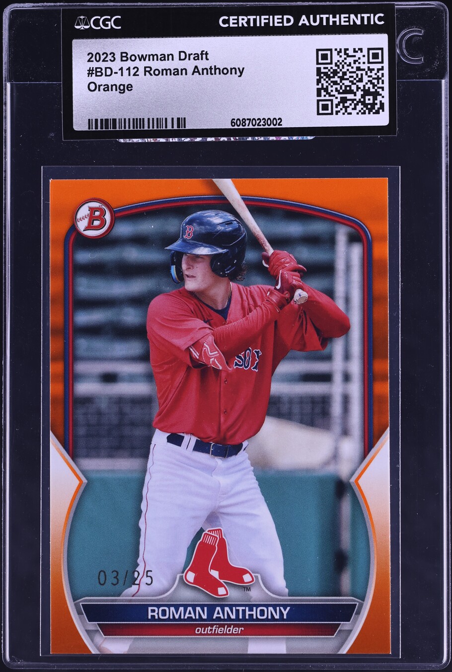 2023 Bowman Draft Orange Roman Anthony PROSPECT /25 #BD-112 CGC AUTH on ...