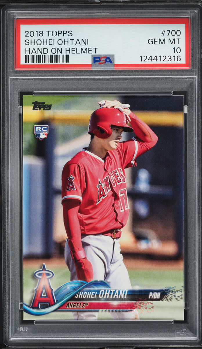 2018 Topps Hand On Helmet Shohei Ohtani ROOKIE #700 PSA 10 GEM MINT on ...