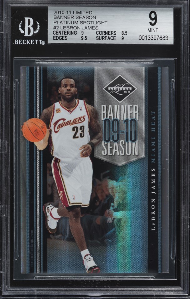 2010 Panini Limited Banner Season Platinum Spotlight LeBron James 1/1 ...