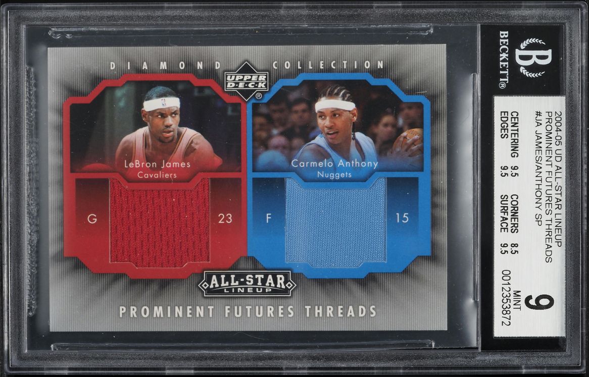 2004 UD All-Star Lineup Prominent LeBron James Carmelo Anthony PATCH ...