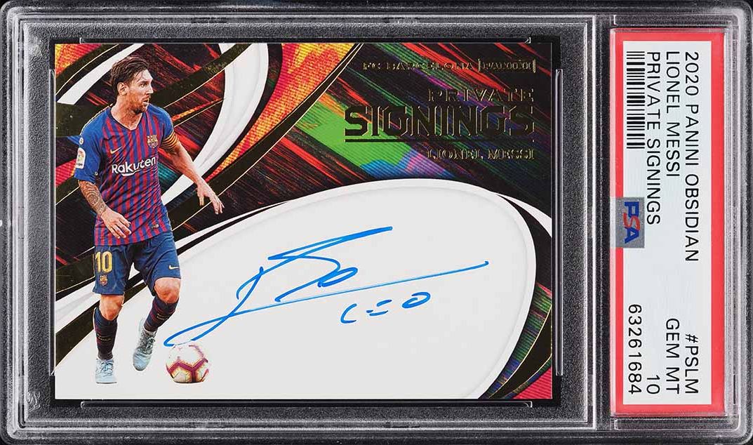 2020 Panini Obsidian Soccer Private Signings Lionel Messi AUTO #PSLM ...