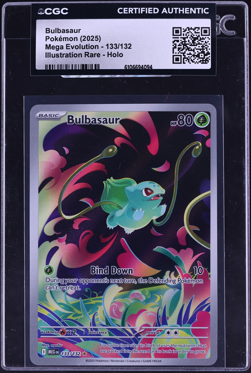 2025 Pokemon Mega Evolution IR Bulbasaur #133 CGC AUTH on Fanatics Collect