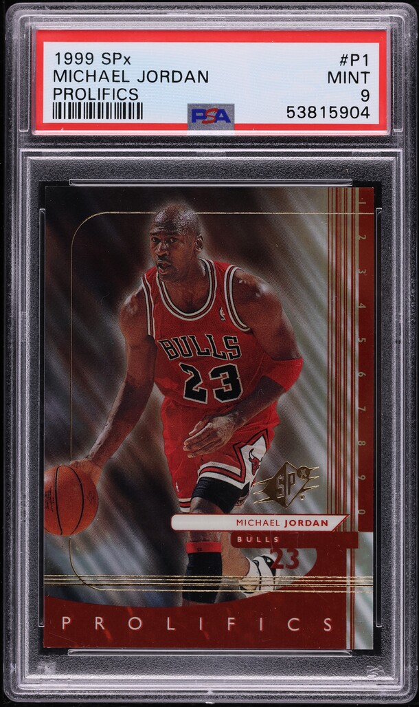 1999 SPx Prolifics Michael Jordan #P1 PSA 9 MINT on Fanatics Collect