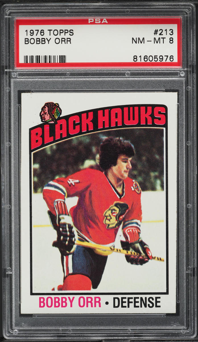 1976 Topps Hockey Bobby Orr #213 PSA 8 NM-MT on Fanatics Collect