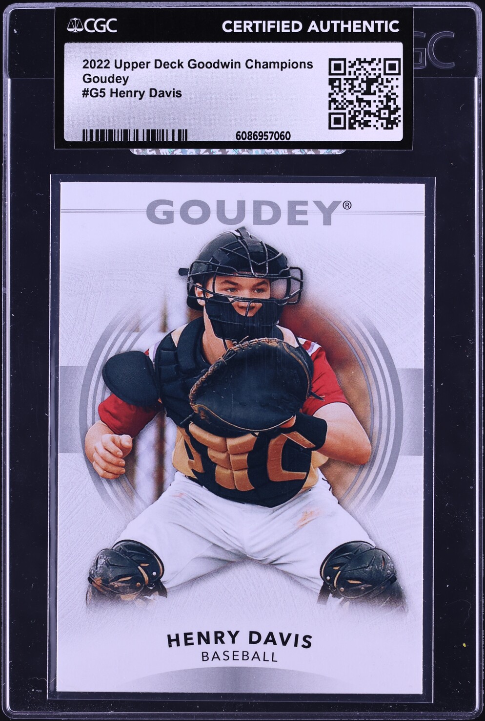 2022 Upper Deck Goodwin Champions Goudey Henry Davis #G5 CGC AUTH on ...