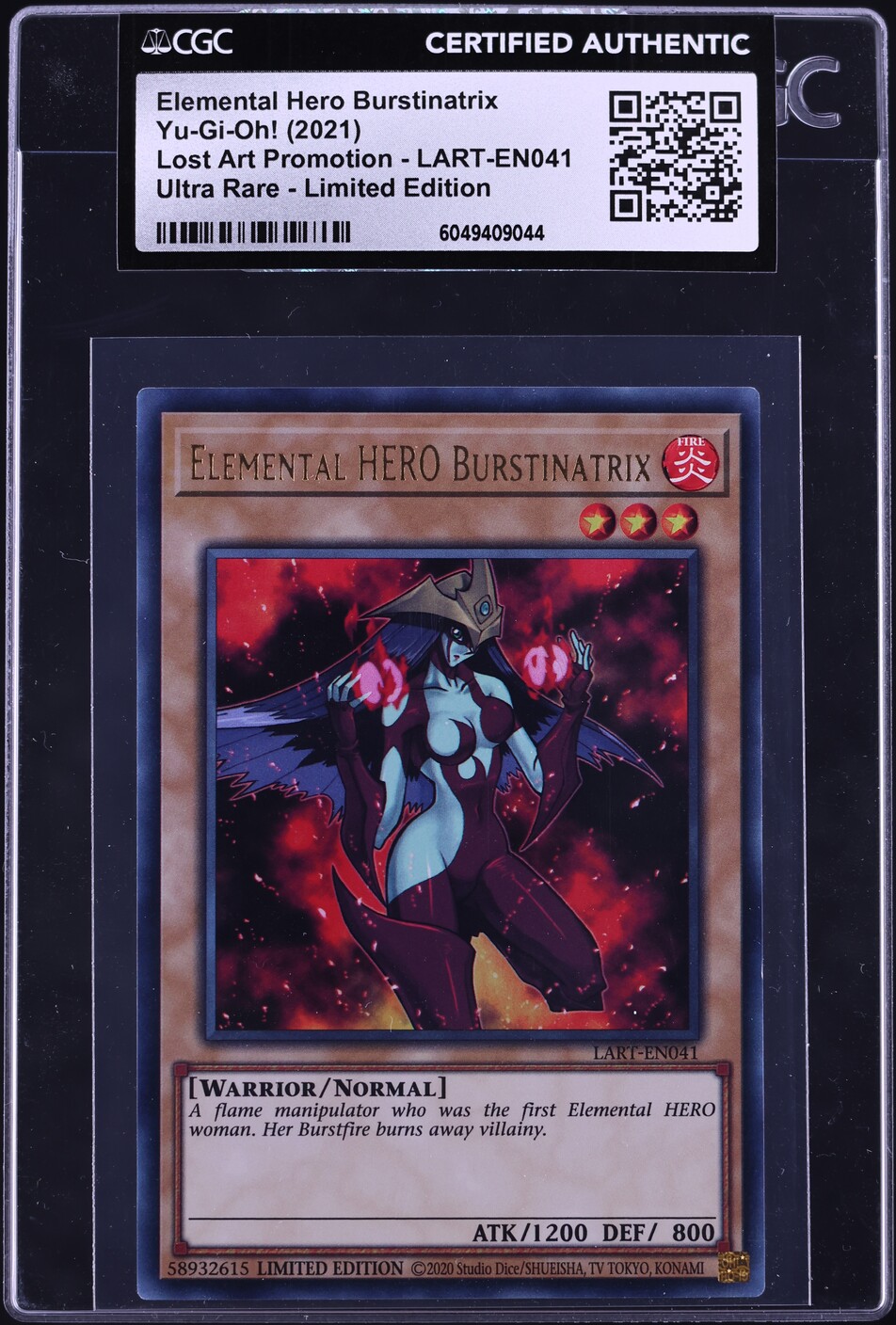 2021 Yu-Gi-Oh! Lost Art Promo Elemental Hero Burstinatrix #LART-EN041 CGC AUTH on Fanatics Collect