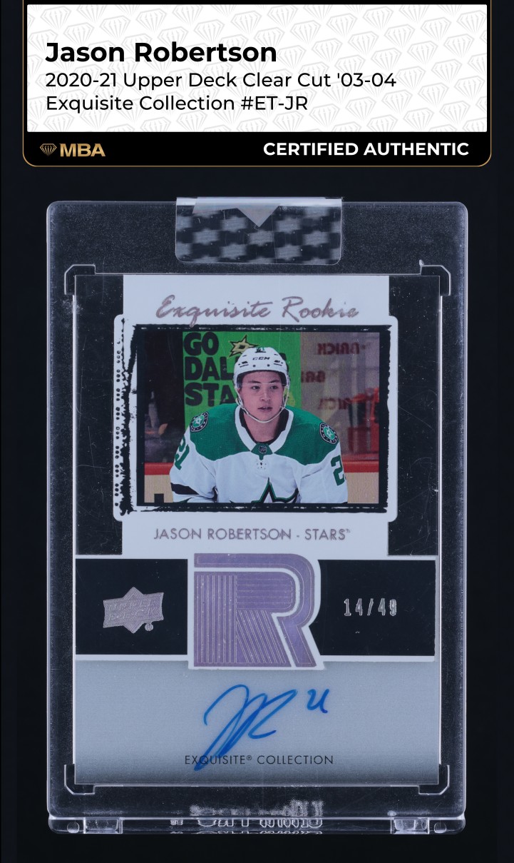 2020 Upper Deck Clear Cut '03 Exquisite Jason Robertson ROOKIE AUTO /49 ...