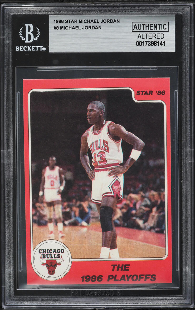 1986 Star Basketball Michael Jordan ROOKIE #8 BGS ALTERED AUTH on ...