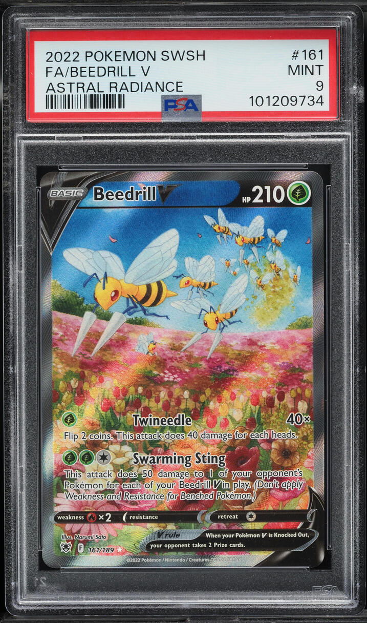 2022 Pokemon Sword & Shield Astral Radiance Full Art Beedrill V #161 ...