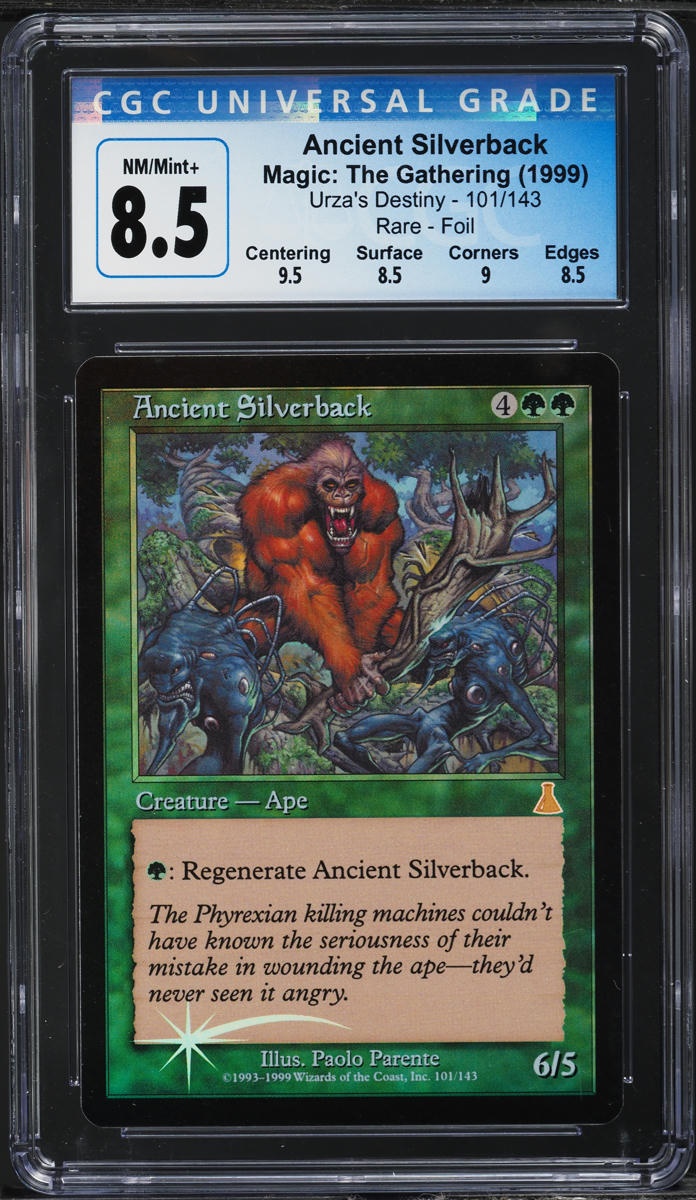 1999 Magic The Gathering MTG Urza's Destiny Foil Ancient Silverback CGC ...