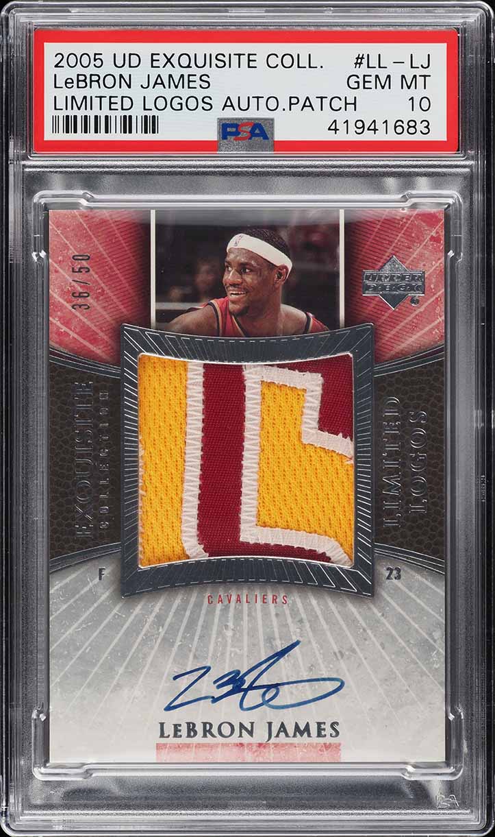 2005 Exquisite Collection Limited Logos LeBron James PATCH AUTO /50 #LJ ...