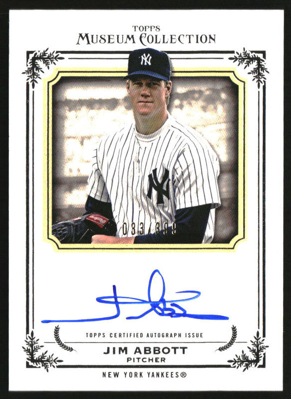 2013 Topps Museum Collection Autographs #JA Jim Abbott Auto /399 on ...