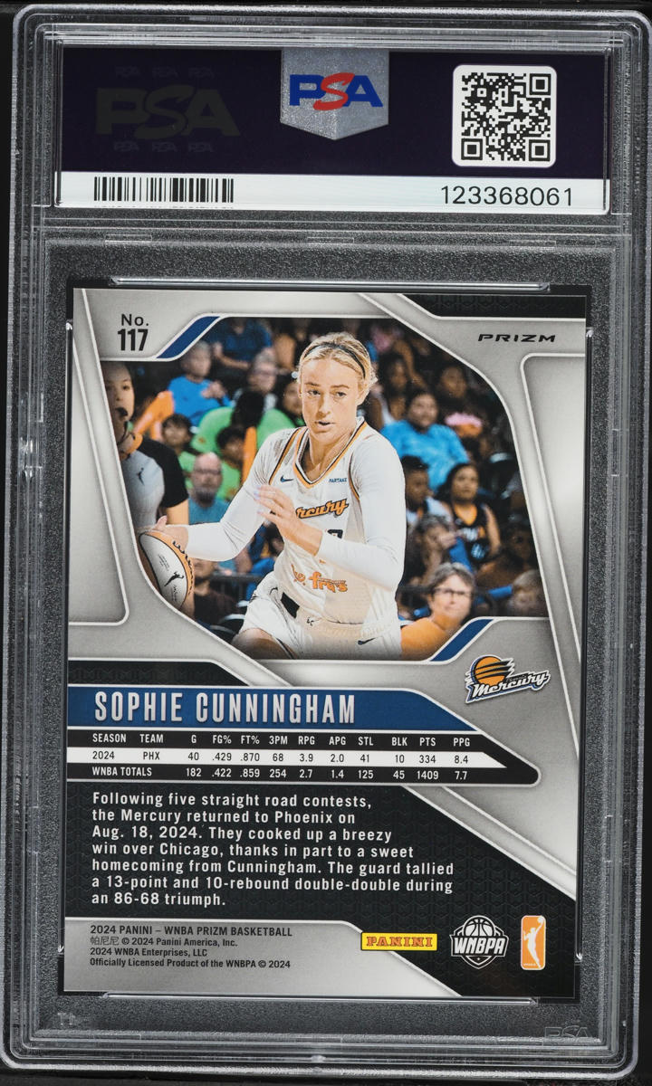 2024 Panini Prizm WNBA Logo Sophie Cunningham #117 PSA 9 MINT on ...
