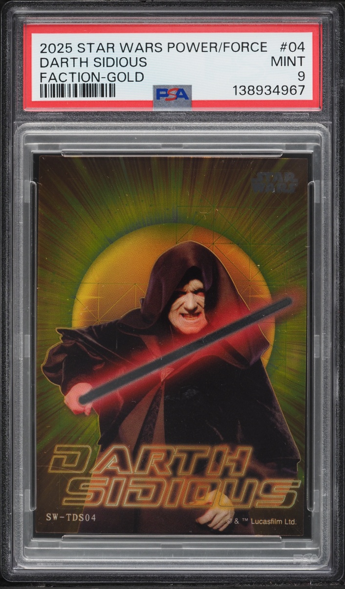 2025 Star Wars Power Of The Force Faction Gold Darth Sidious 1/10 #4 ...