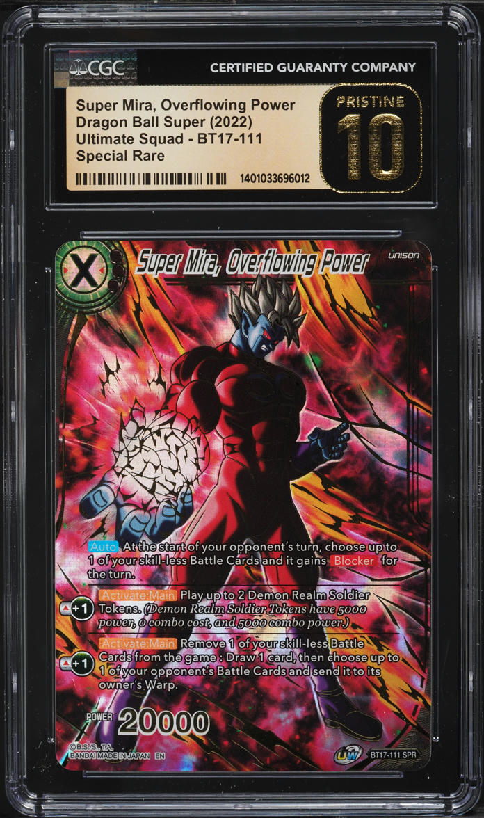 2022 Dragon Ball Super Ultimate Squad Super Mira, Overflowing Power CGC ...